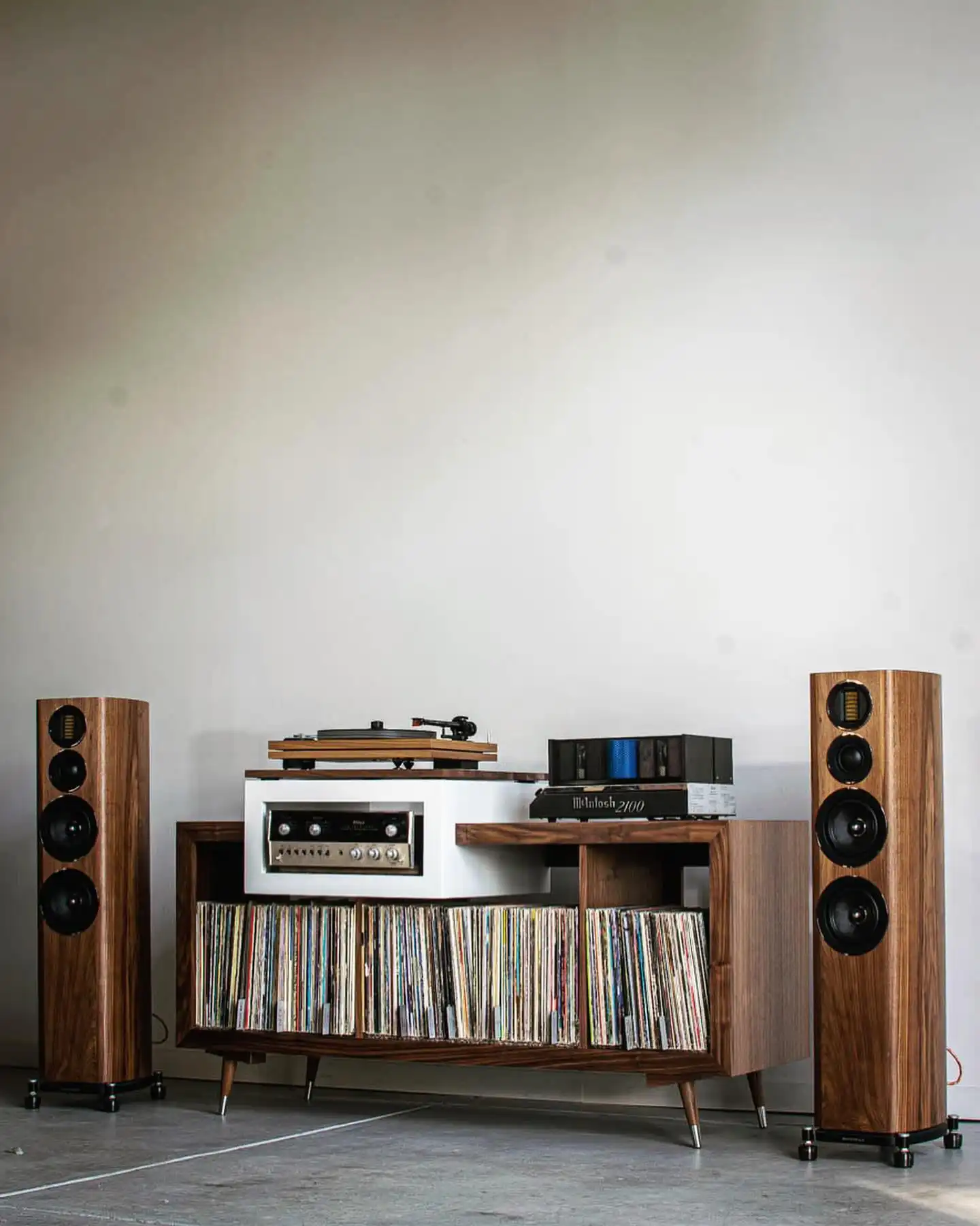 We make custom modern furniture for music lovers! #vinyl #recordplayer ...
